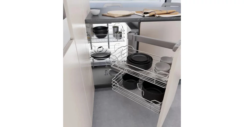 Inoxa sarokpolcos kiforduló vasalat, ( Dynamic Corner), Magic Corner